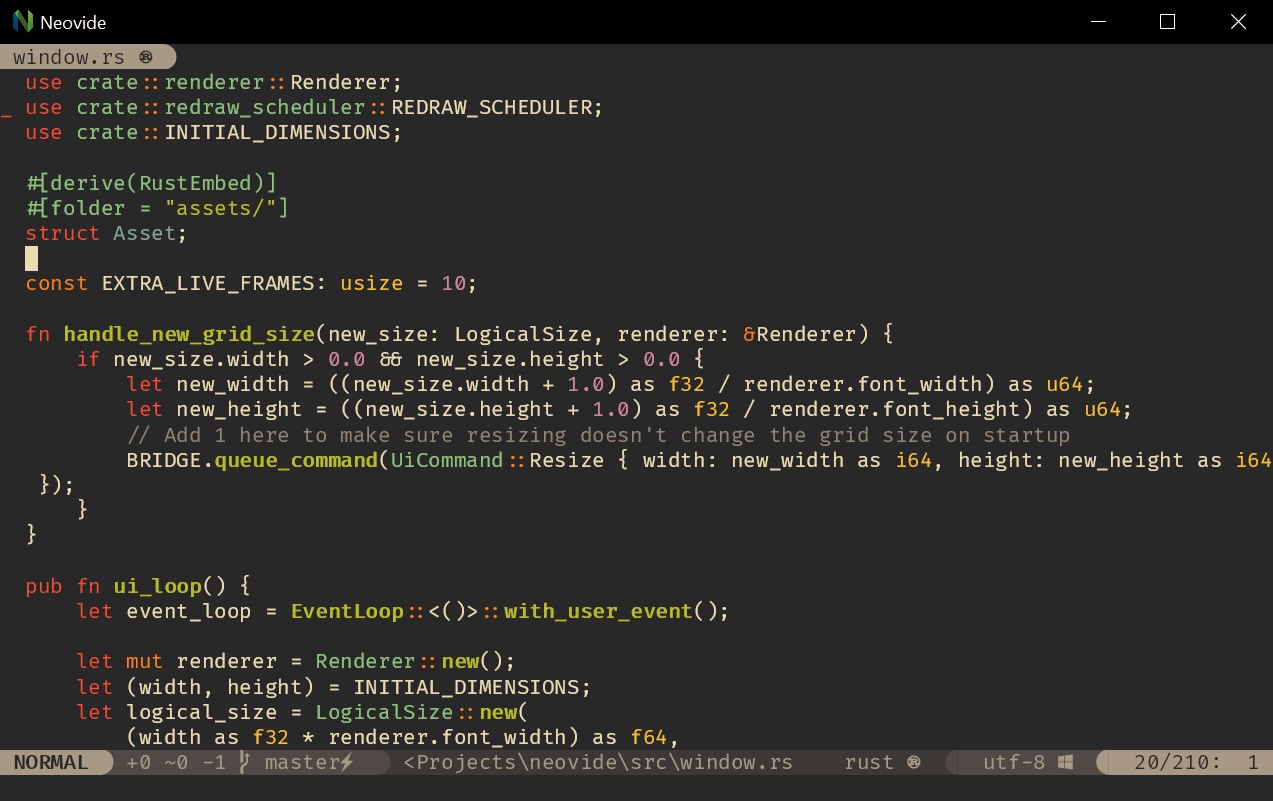 Neovide: Neovim GUI in Rust - Portfolio